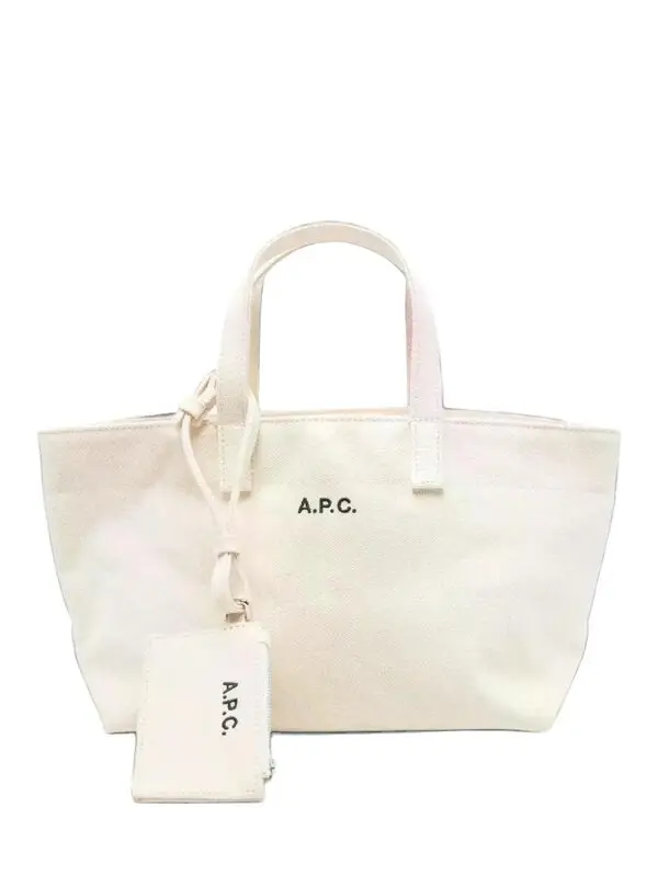 A.p.c. Small Le Drummer Logo-print Tote Bag - Neutrals
