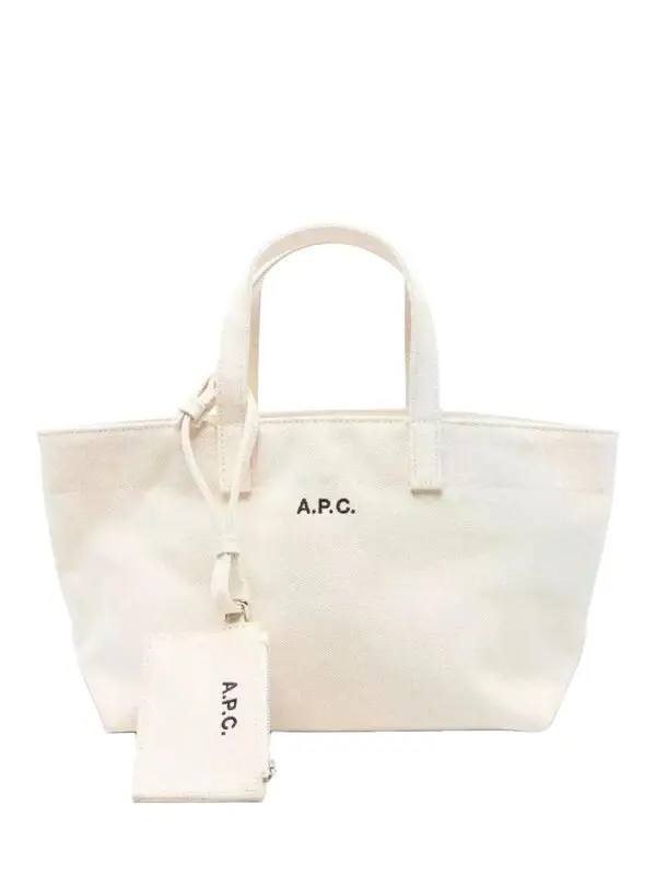 A.p.c. Small Le Drummer Logo-print Tote Bag - Neutrals