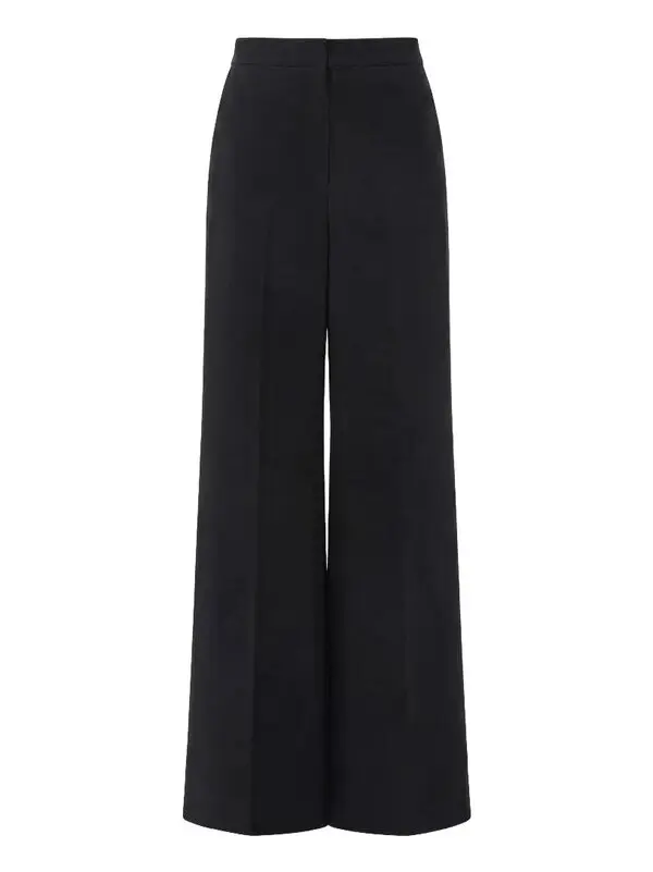 GEMY MAALOUF High-waisted Wide-leg Trousers - Black