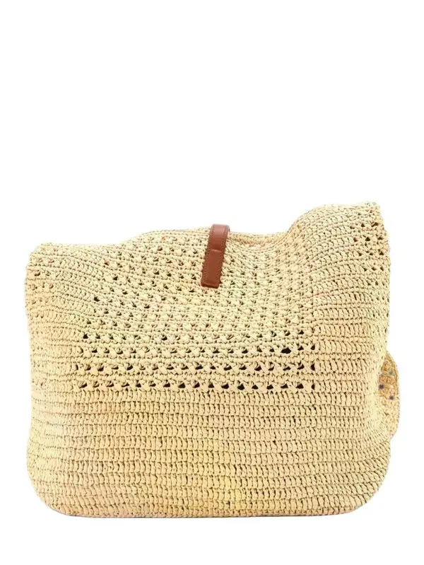 Saint Laurent Classic Crochet Raffia Hobo Bag - Neutrals