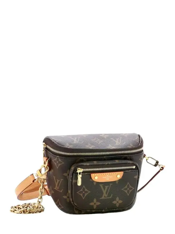 LOUIS VUITTON Bum Bag Monogram Canvas Mini Belt Bag - Brown