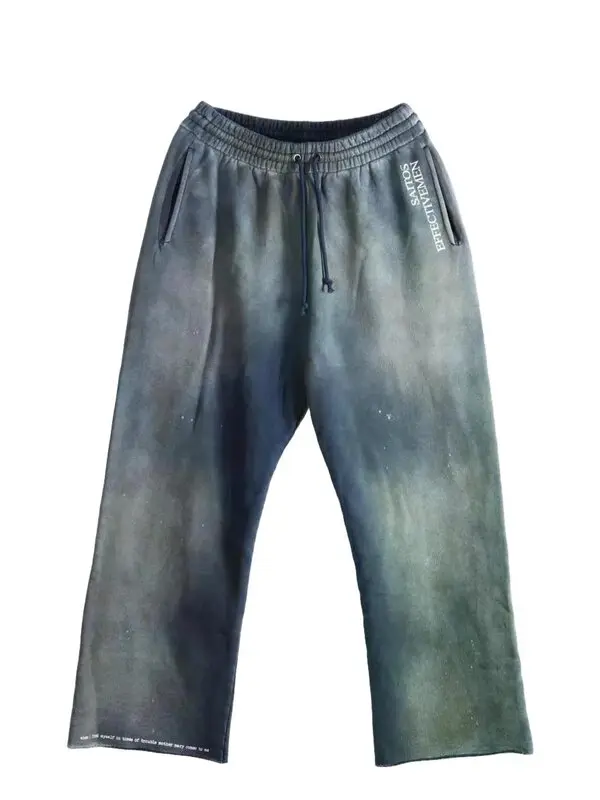 SAITOS Nirva Washed-effect Track Pants - Blue
