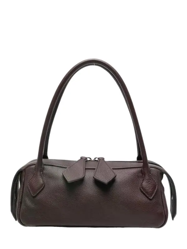 MINOBOSSI Anna Grained Leather Shoulder Bag - Brown