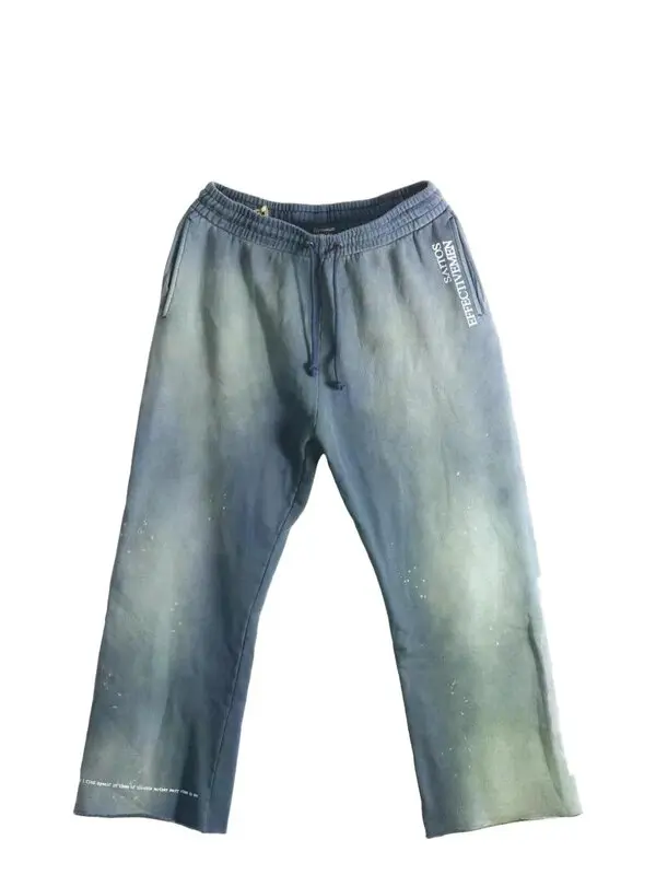 SAITOS Nirva Washed-effect Track Pants - Blue