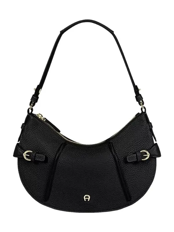 AIGNER Small Cavallo Buckle-detail Shoulder Bag - Black