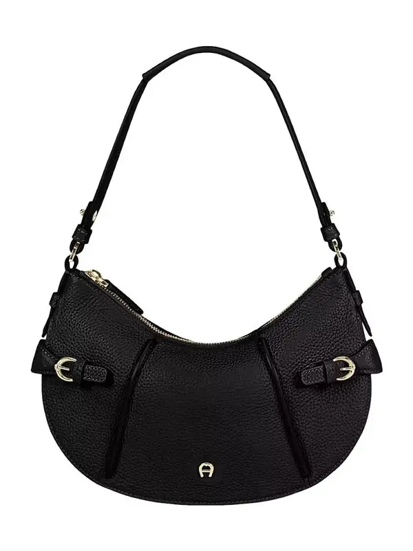 AIGNER Small Cavallo Buckle-detail Shoulder Bag - Black
