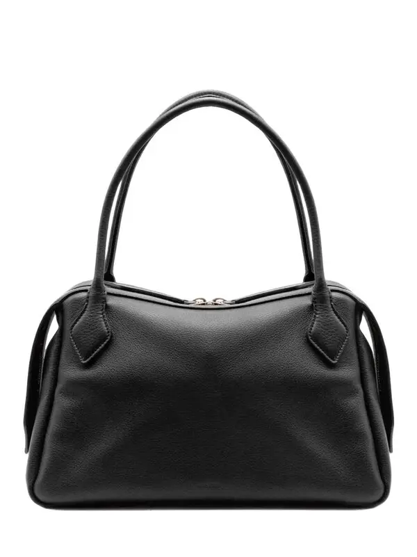 MINOBOSSI Medium Adele Grained Leather Tote Bag - Black