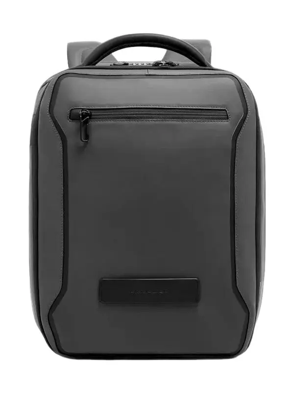 PIQUADRO Expandable 14-inch Logo-plaque Combination-lock Backpack - Grey