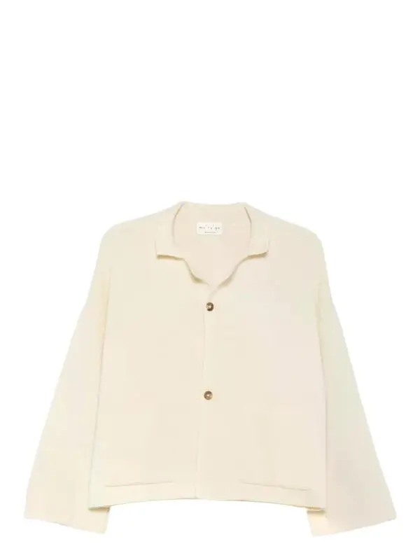 MA'RY'YA Button-up Wide-sleeve Cardigan - Neutrals