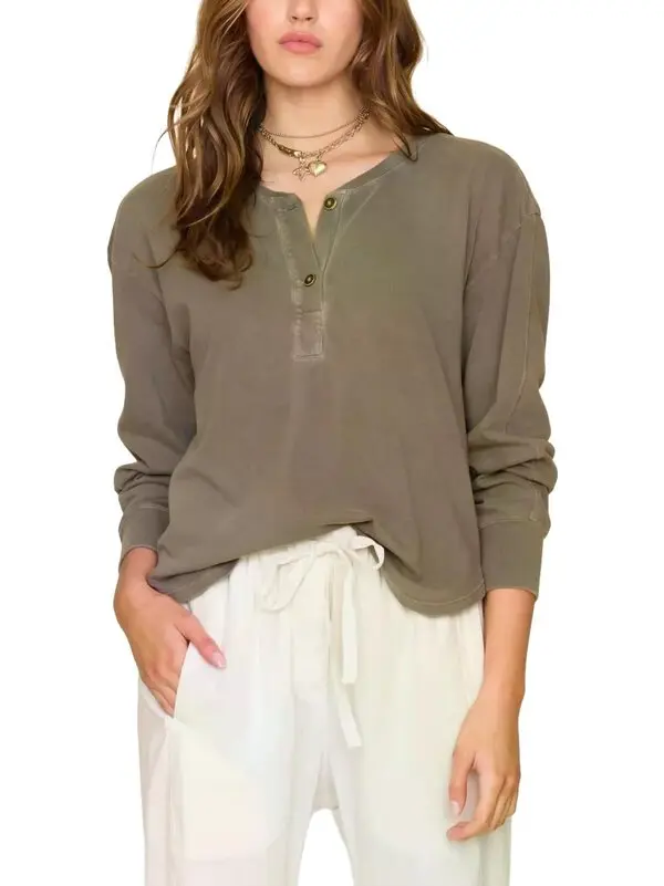 Xirena Brooke Button-front Sweatshirt - Green