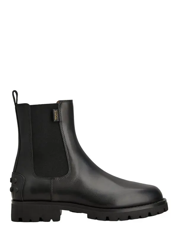 TOD'S Ankle Boots In Leather - Black