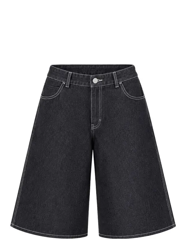 GUNDA HAFNER LTD Dark Unwashed Denim Jorts - Blue