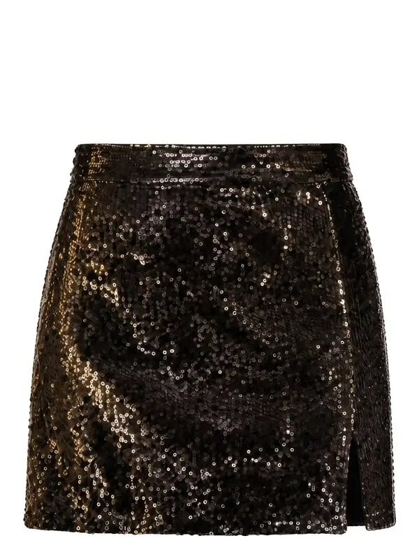 YUMI Sequin Mini Skirt - Black
