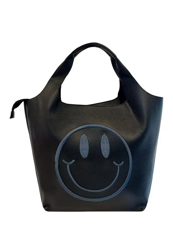 LILLY LOVES Smiley Shoulder Bag - Black