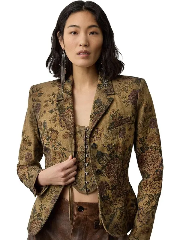 Ralph Lauren Maurice Floral Gobelin Jacket - Warm Taupe Multi