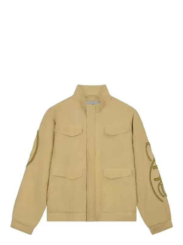 ARTE ANTWERP Embroidered-sleeve Jacket - Brown