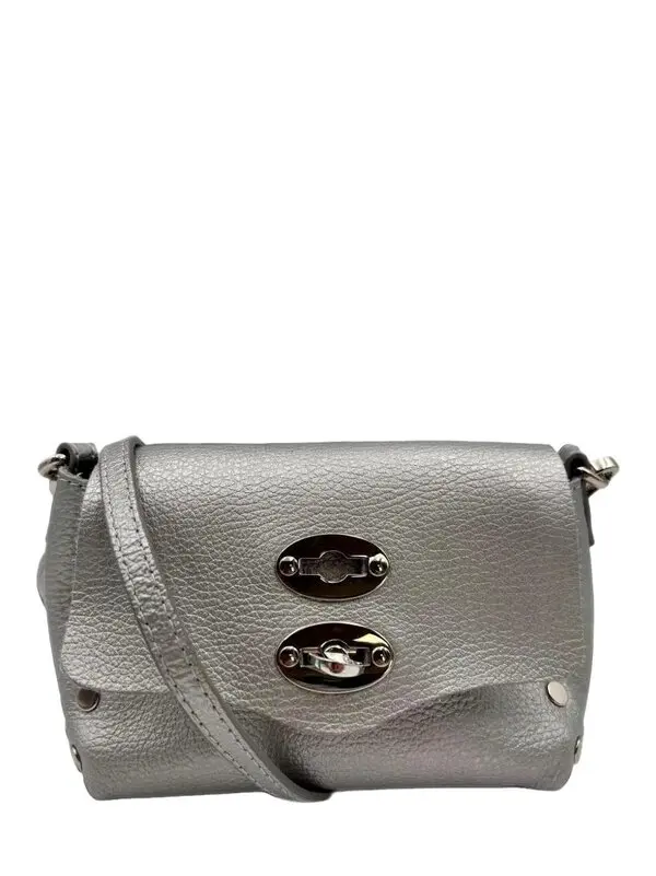 ZANELLATO Baby Postina Leather Cross Body Bag - Silver