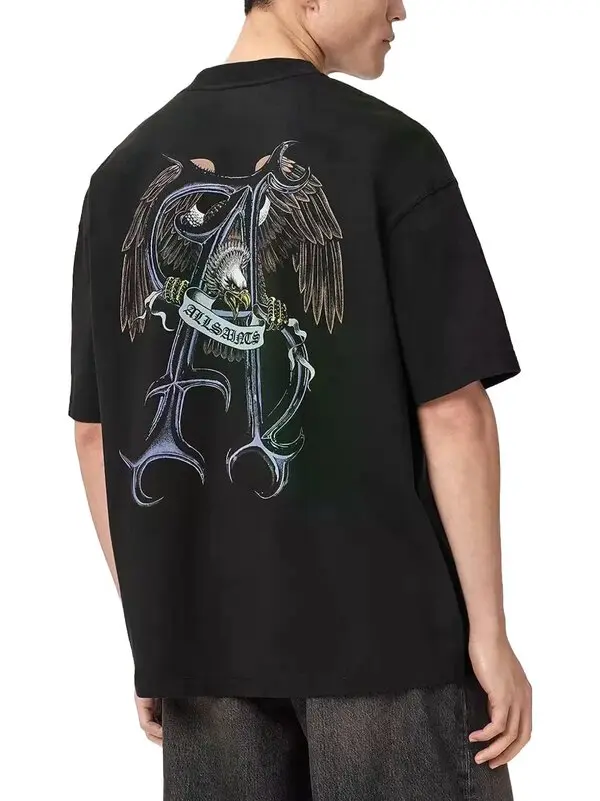 ALLSAINTS Round-neck Short-sleeve T-shirt - Black