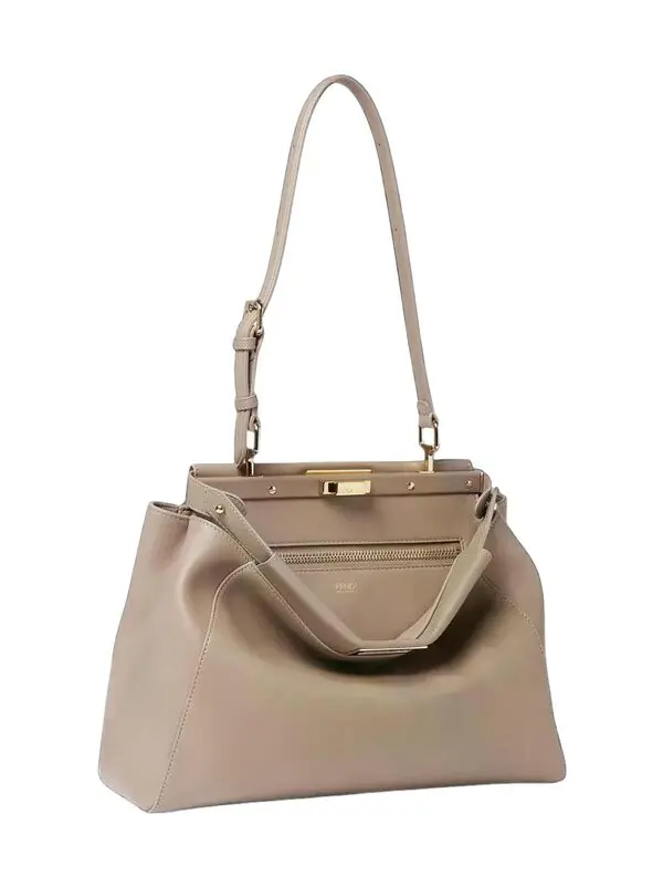 Fendi Medium My Peekaboo Leather Handbag - Neutrals