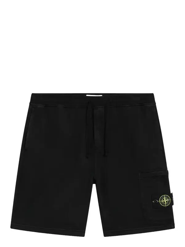 Stone Island Logo-patch Cargo Shorts - Black