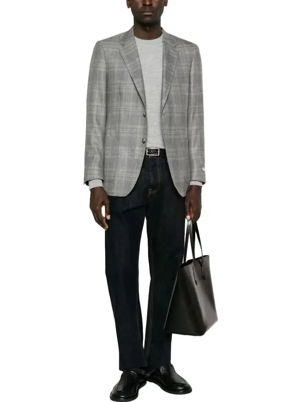 Canali Crew-neck Cashmere Sweater - Grey
