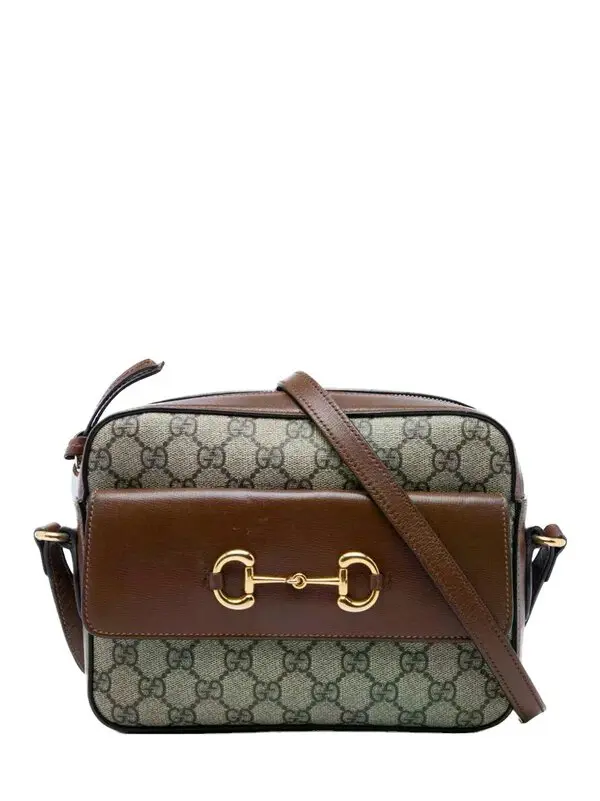 Gucci 2016-2026 Small Gg Supreme Horsebit 1955 Crossbody Bag - Neutrals