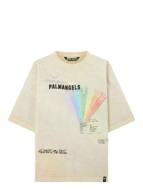 Palm Angels Neon Blvd Loose T-shirt - Neutrals