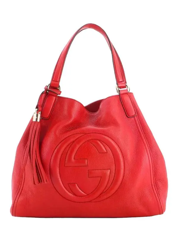 Gucci Soho Leather Medium Shoulder Bag - Red