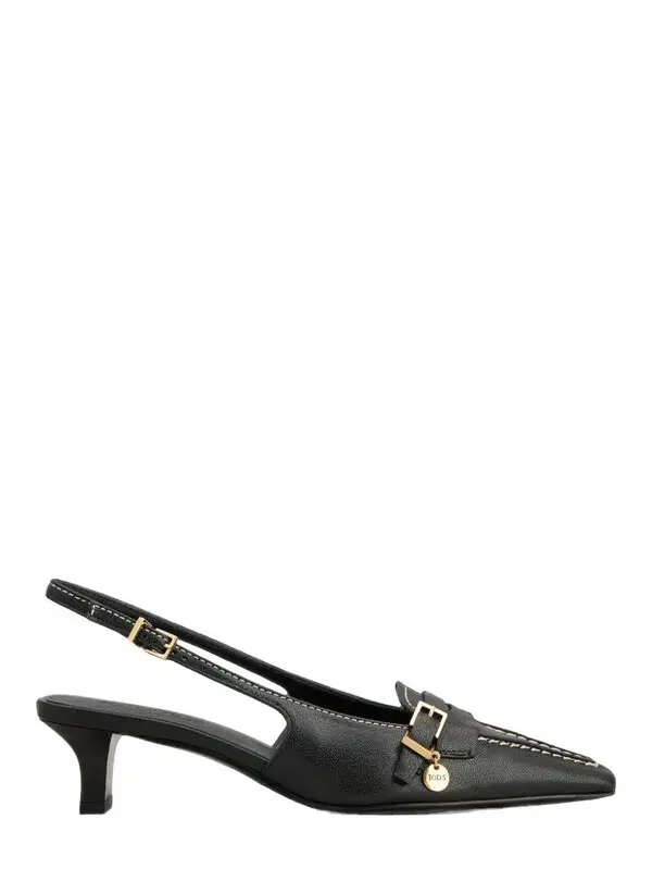 TOD'S Slingback Pumps In Leather - Black