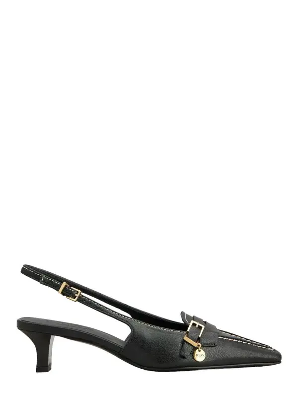TOD'S Slingback Pumps In Leather - Black