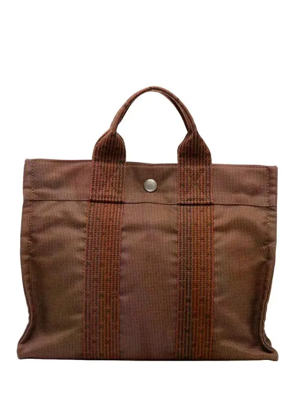 Hermès 1990-2010 Canvas Herline Pm Tote Bag - Brown