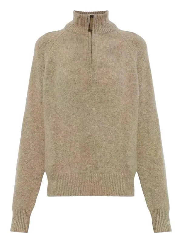 Sease Quarter-zip Cashmere Sweater - Neutrals