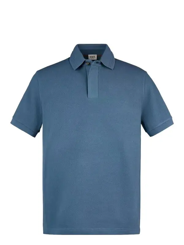 TOD'S Polo Shirt In Piquet - Blue