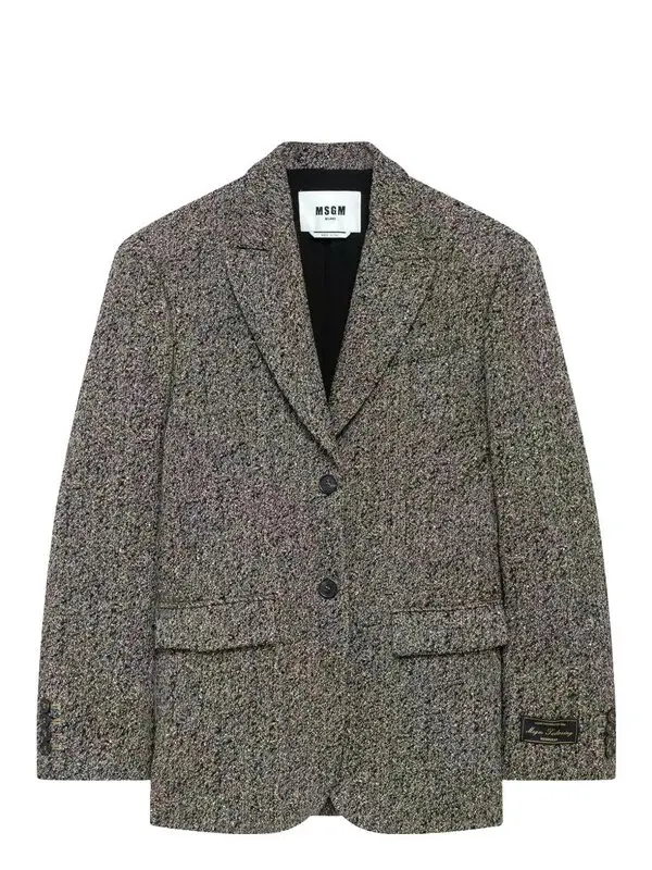 MSGM Single-breasted Jacket - Grey