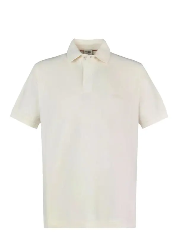 TOD'S Polo Shirt In Piquet - Neutrals