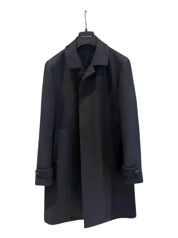 Tagliatore Button-cuff Single-breasted Coat - Blue
