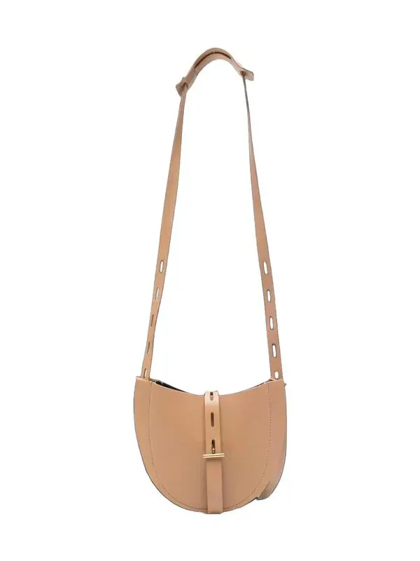 MINOBOSSI Half-moon Leather Shoulder Bag - Neutrals