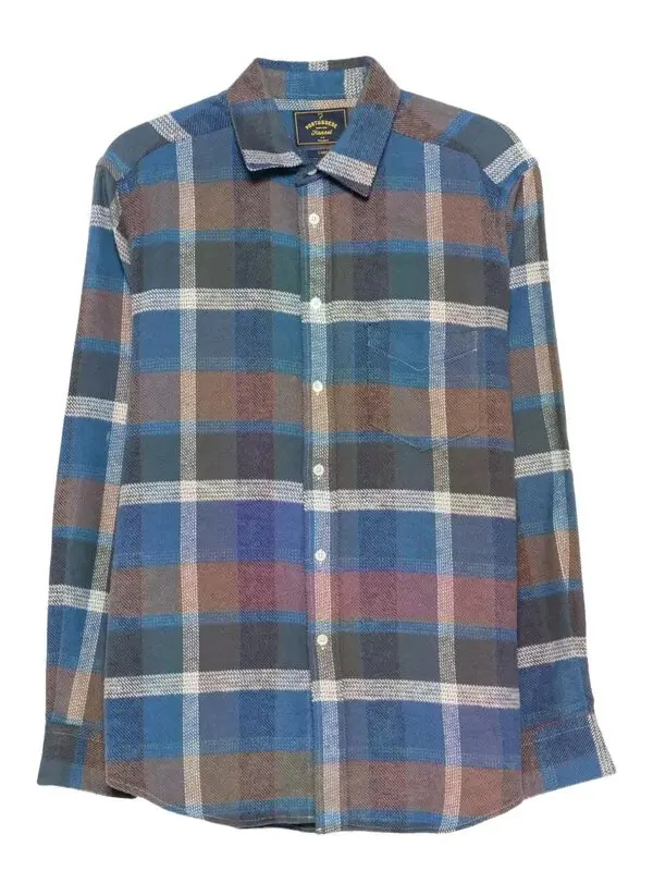 Portuguese Flannel Check-pattern Flannel Shirt - Blue