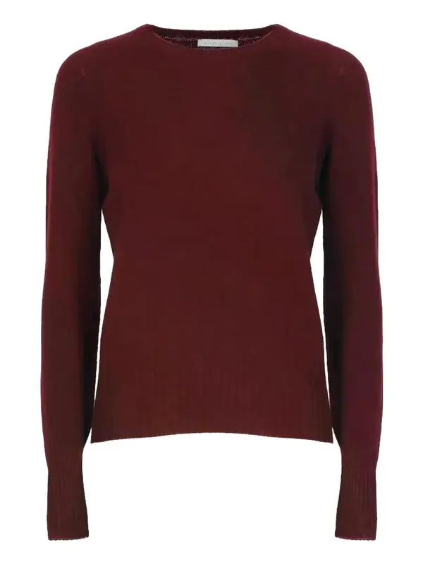 OLIVER LATTUGHI Crew-neck Ribbed-trim Sweater - Red
