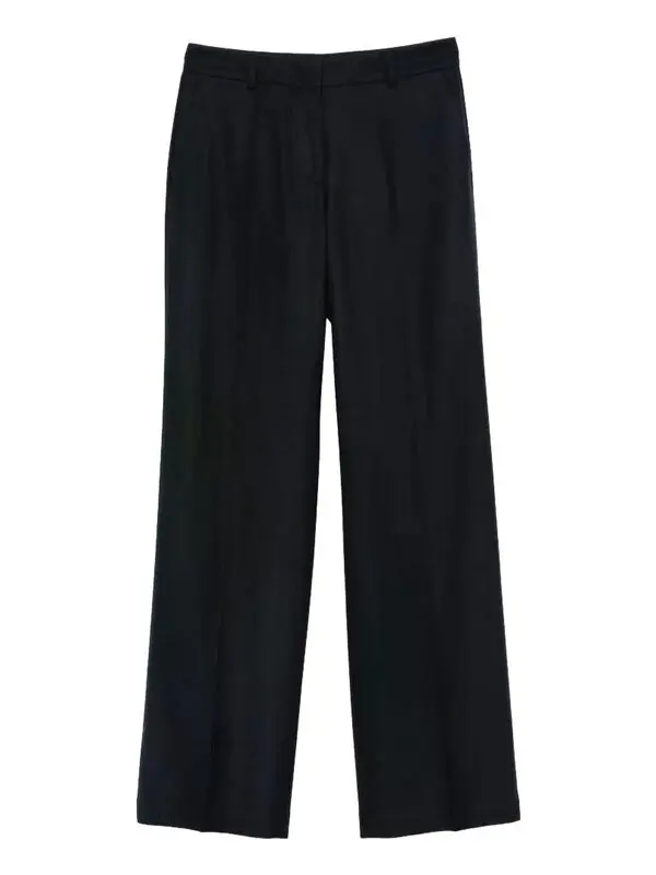 CELLAR DOOR Straight-leg Wool Trousers - Blue