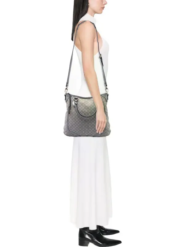 LOUIS VUITTON 2000-2026 Monogram Mini Lin Angele Satchel - Grey