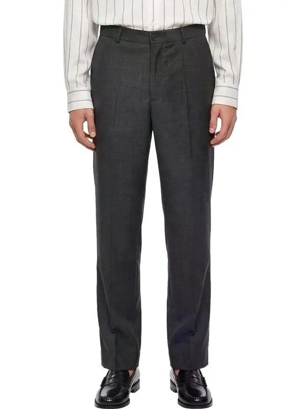 ANOTHER ASPECT Pleated Straight-leg Trousers - Grey