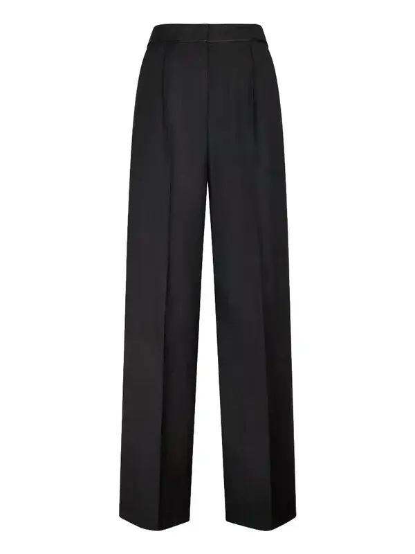 FORTE_FORTE Pleated High-waisted Trousers - Black