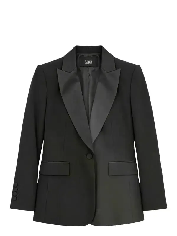 CLIPS Peak-lapel Jacket - Black