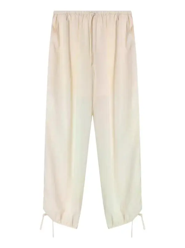 THE LOOM Drawstring-waist Gathered-cuff Trousers - Neutrals