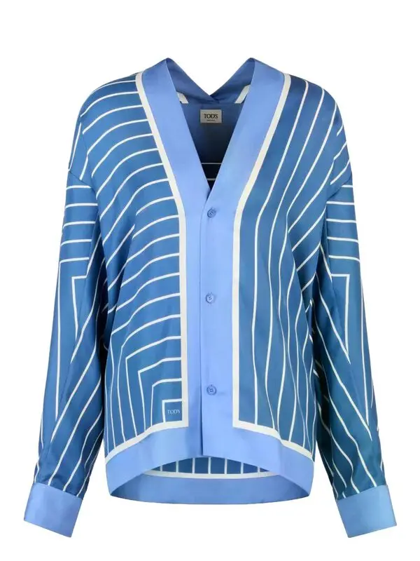 TOD'S Shirt In Silk - Blue