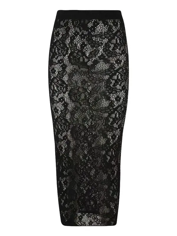 Wolford Floral-lace Pencil Midi Skirt - Black