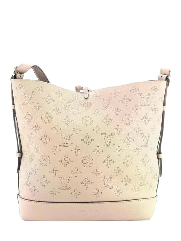 LOUIS VUITTON Flore Nm Handbag Mahina Leather Shoulder Bag - Neutrals