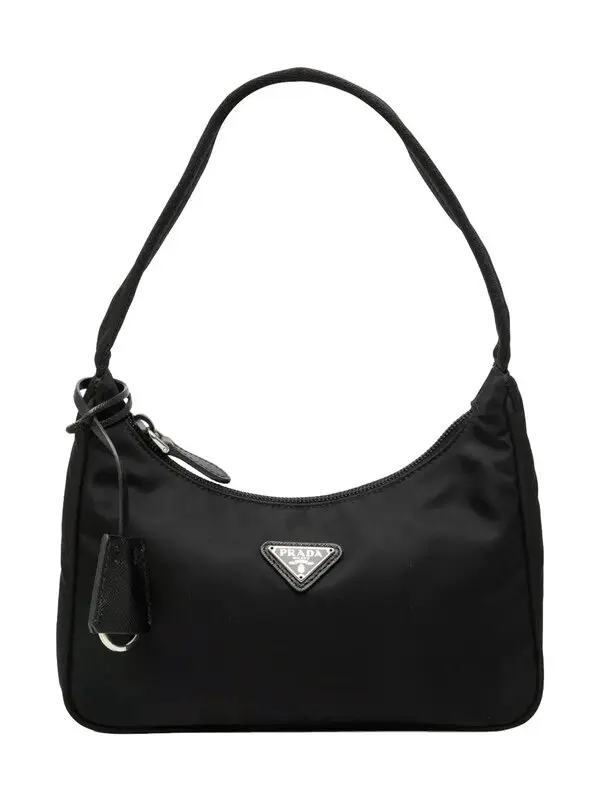 Prada 2019-2026 Mini Tessuto Re Edition 2000 Shoulder Bag - Black
