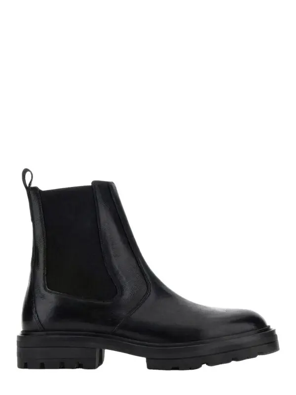 Hogan Leather Chelsea Boots - Black